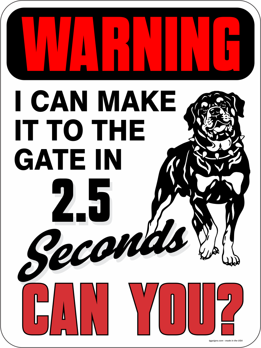 Warning Rottweiler Sign – The Graphic Garage